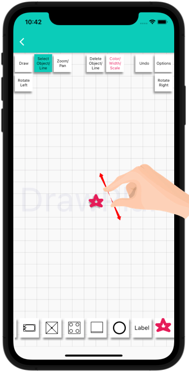 Scale object size – DrawPlan